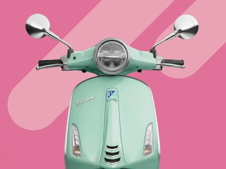 Vespa Primavera: snappy, agile, with 12 inch wheel rims